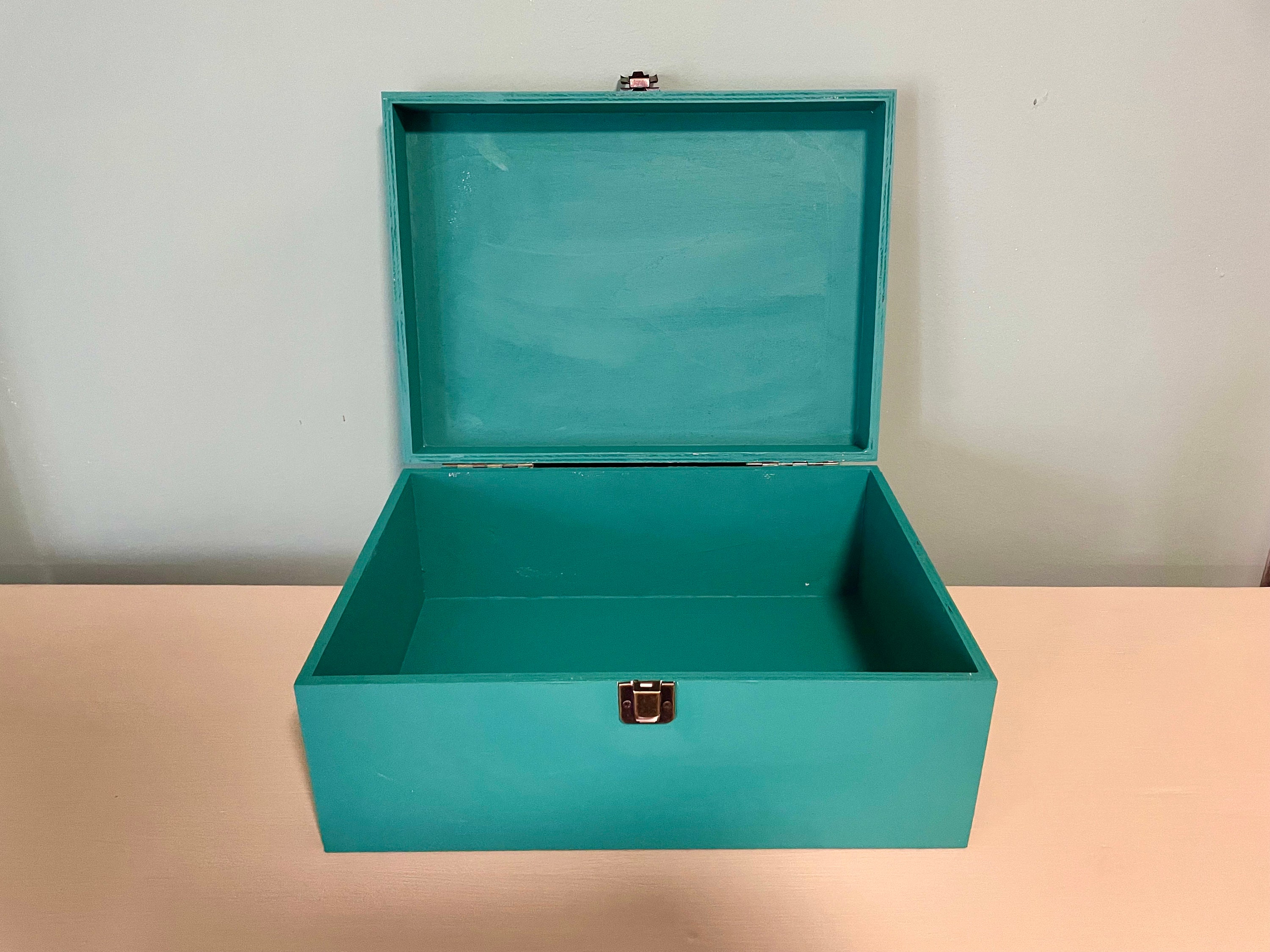 Beautiful Large Hand Painted Box With Sunflower Design and Lilly ...