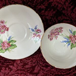 Vintage Sutherland Bone China Teacup and Saucer England Wide Bowl ...