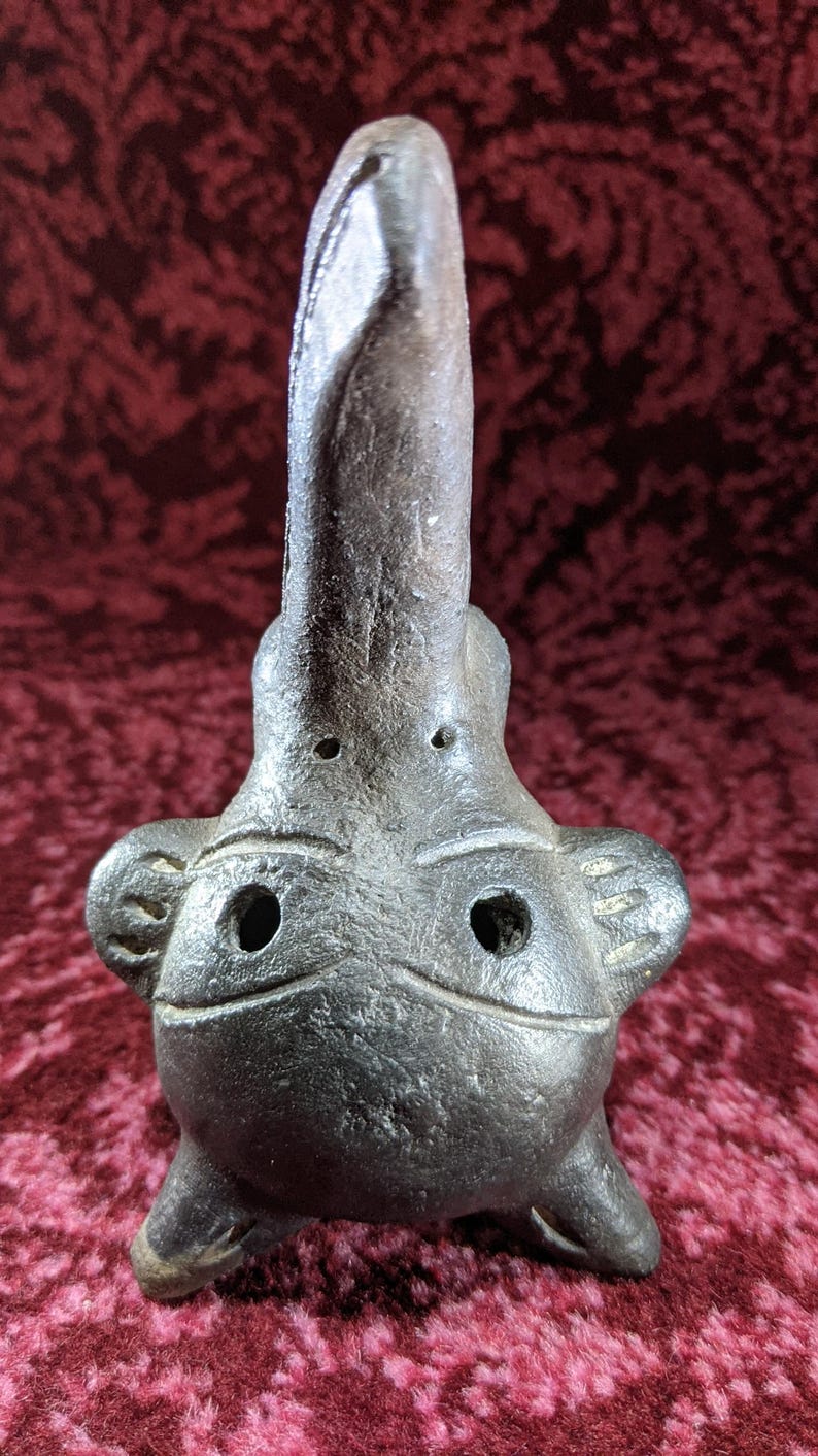 Vintage Indigenous Style Pottery Whistle Figurine Bird Medium Loud - Etsy