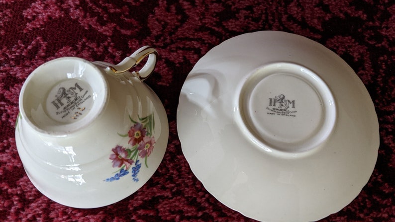 Vintage Sutherland Bone China Teacup and Saucer England Wide - Etsy