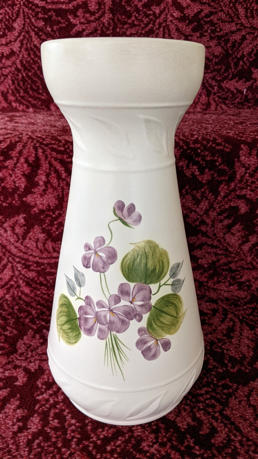 Vintage Radford Large Vase Hand Painted Purple Violets Pottery - Etsy