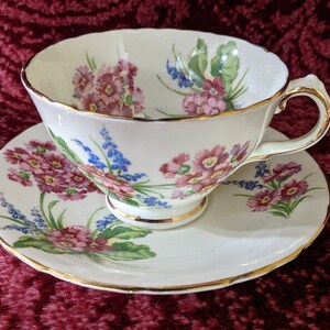 Vintage Sutherland Bone China Teacup and Saucer England Wide Bowl ...