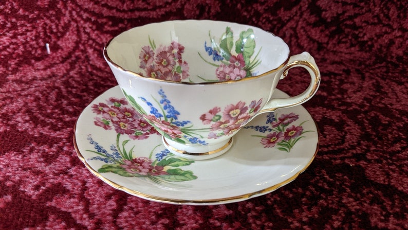 Vintage Sutherland Bone China Teacup and Saucer England Wide - Etsy