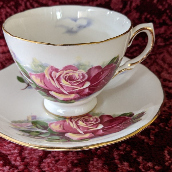 Red Rose Teacup - Etsy