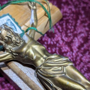 Vintage Wooden Cross Sick Call Last Rites W/ Candles Crucifix - Etsy