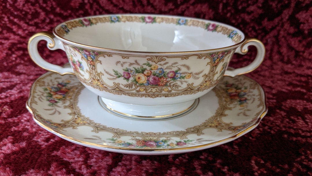 Vintage Paul Muller Selb Cream Soup Bowl W/ Saucer the Meadowbrook - Etsy