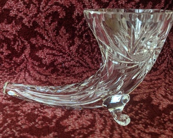 Crystal Cornucopia Vase | Etsy