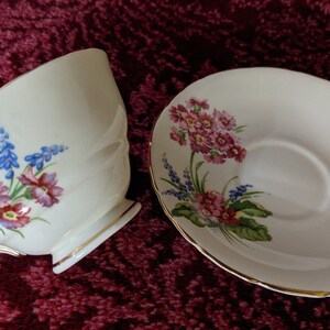 Vintage Sutherland Bone China Teacup and Saucer England Wide Bowl ...