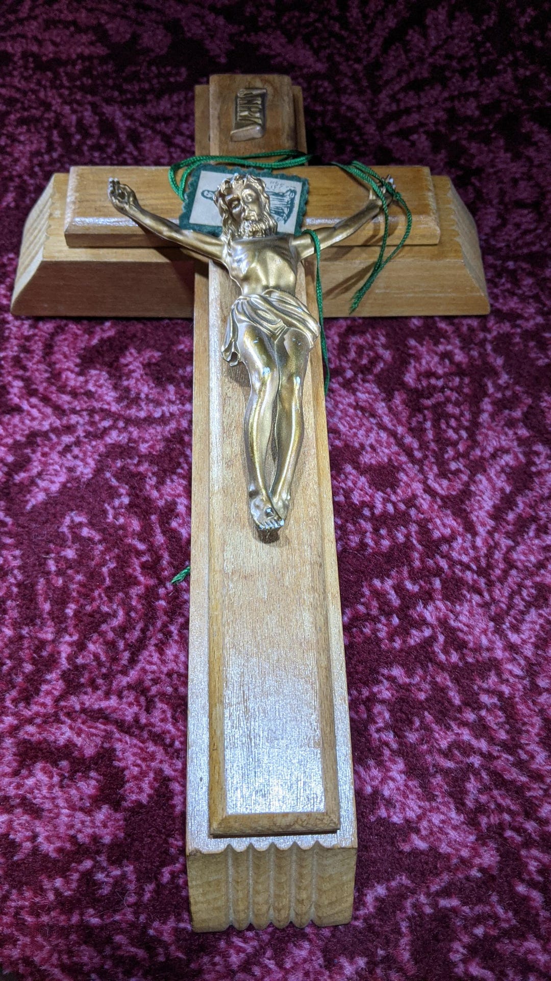 Vintage Wooden Cross Sick Call Last Rites W/ Candles Crucifix - Etsy