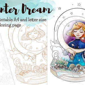 Printable Winter Coloring Pages Set - Etsy