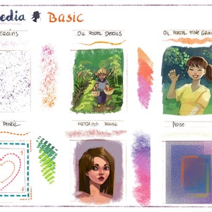 20 Dry Media Basic Brushes for Procreate - Etsy