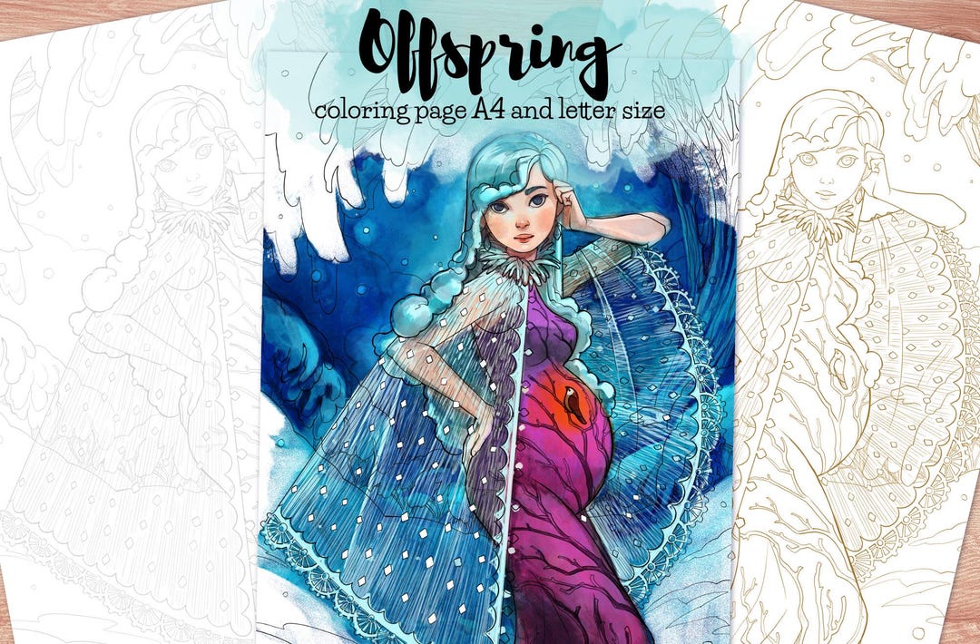 Offspring - Printable Coloring Page for Adults - Etsy UK
