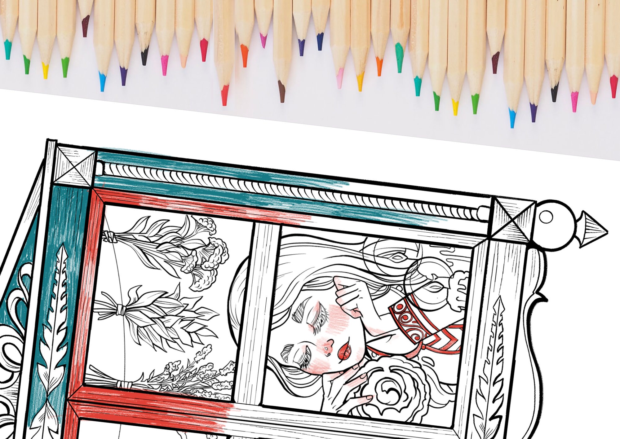 Magical Digital Coloring Page - Etsy