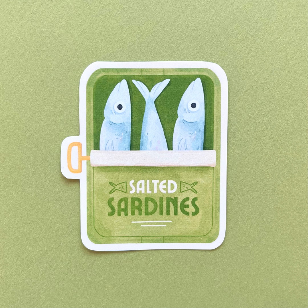 Salted Sardines - Handmade Glossy Vinyl Sticker - Etsy