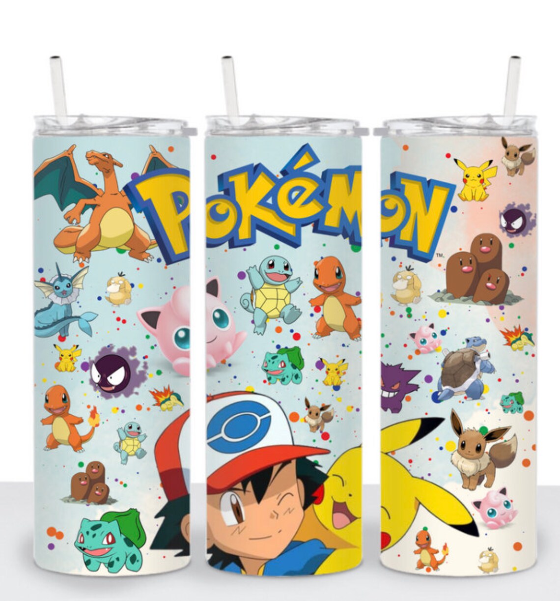 Pokémon Tumbler Wrap Sublimation Wrap Anime Tumbler Wrap Digital ...