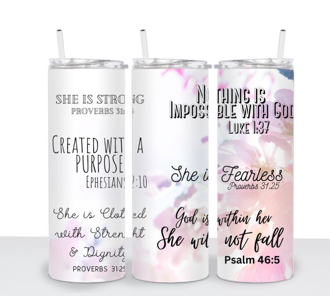 Bible Verses Tumbler Wrap DIGITAL DOWNLOAD Sublimation Tumbler Wrap - Etsy