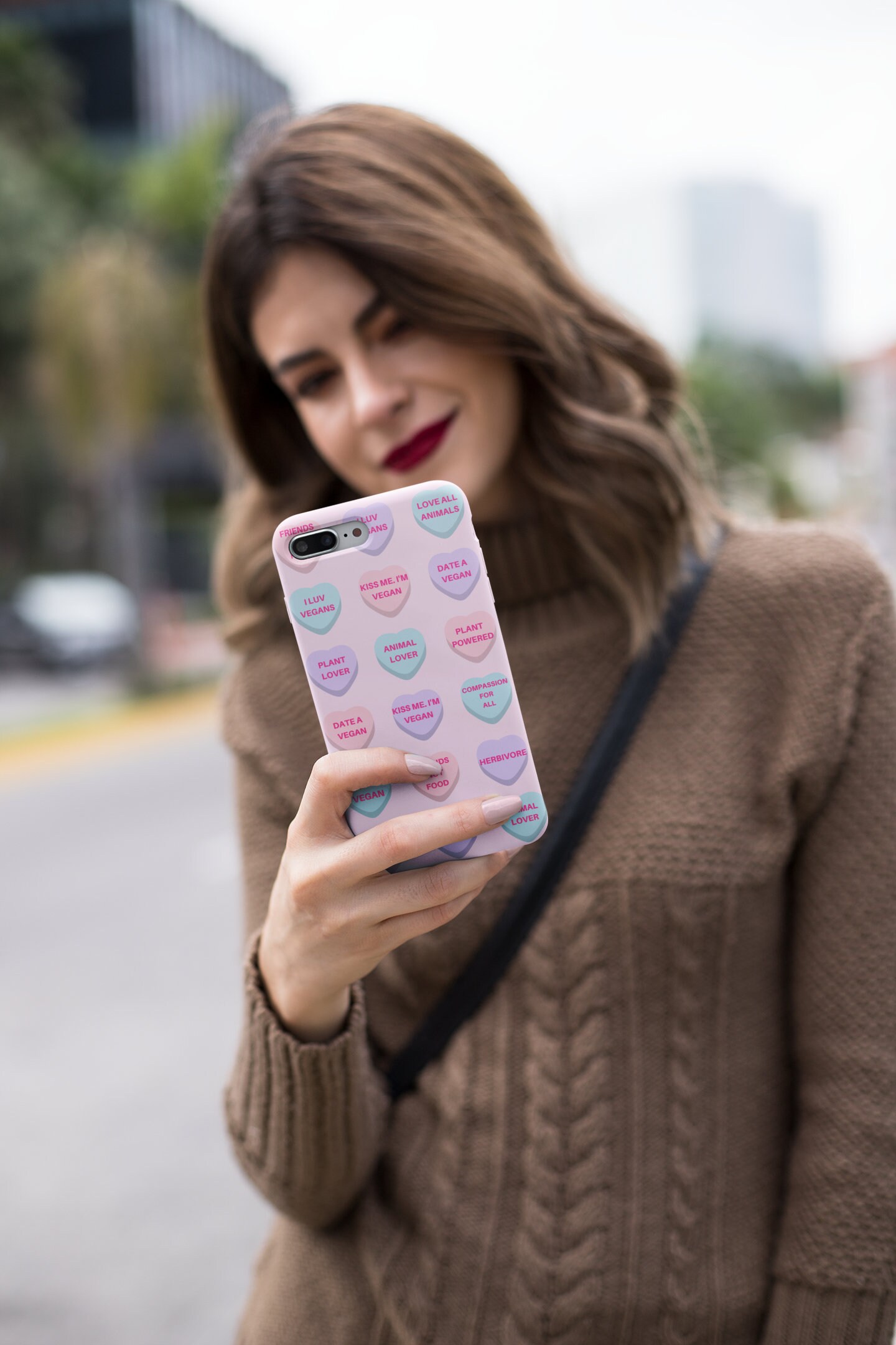 VEGAN Love Hearts Phone Case iPhone & Samsung - Etsy