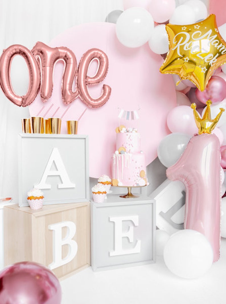 Rose Gold One 1st Birthday Balloon Rose Gold Number Balloon - Etsy