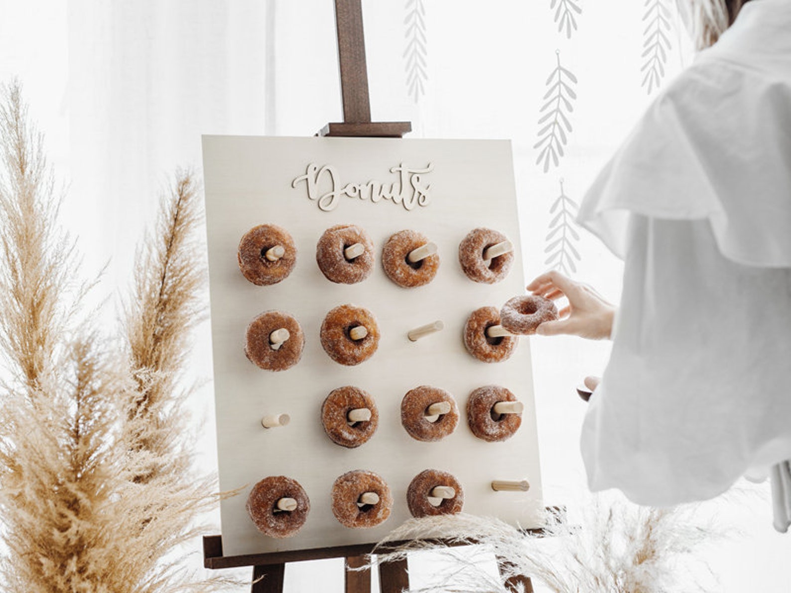 Wooden Donut Wall Rustic Wedding Decor Wedding Cake - Etsy