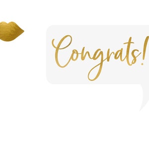 10 Gold Photo Props, Gold Wedding Party Decor, Wedding Photo Booth ...