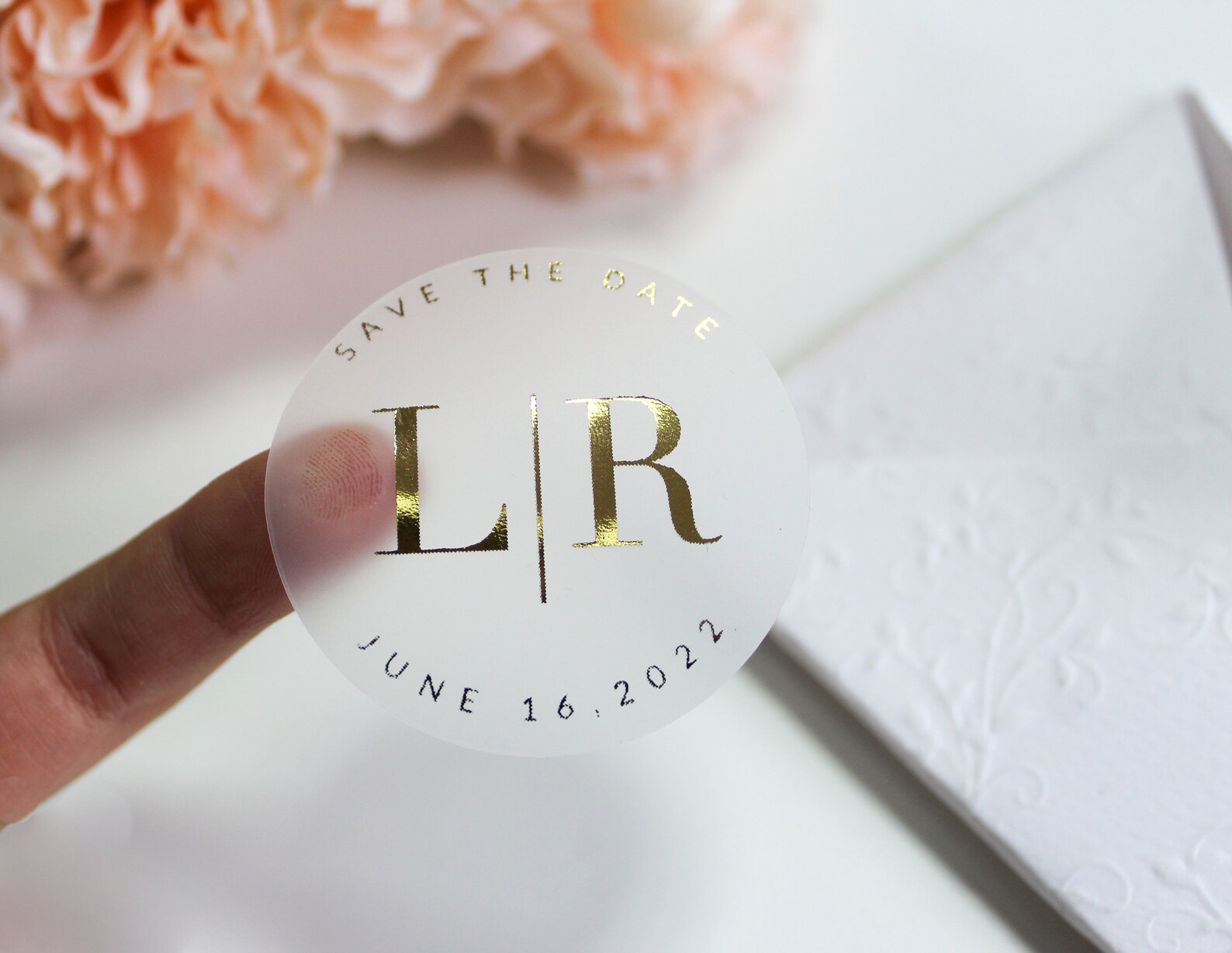 Custom Gold Wedding Stickers Foil Wedding Labels Rose Gold | Etsy