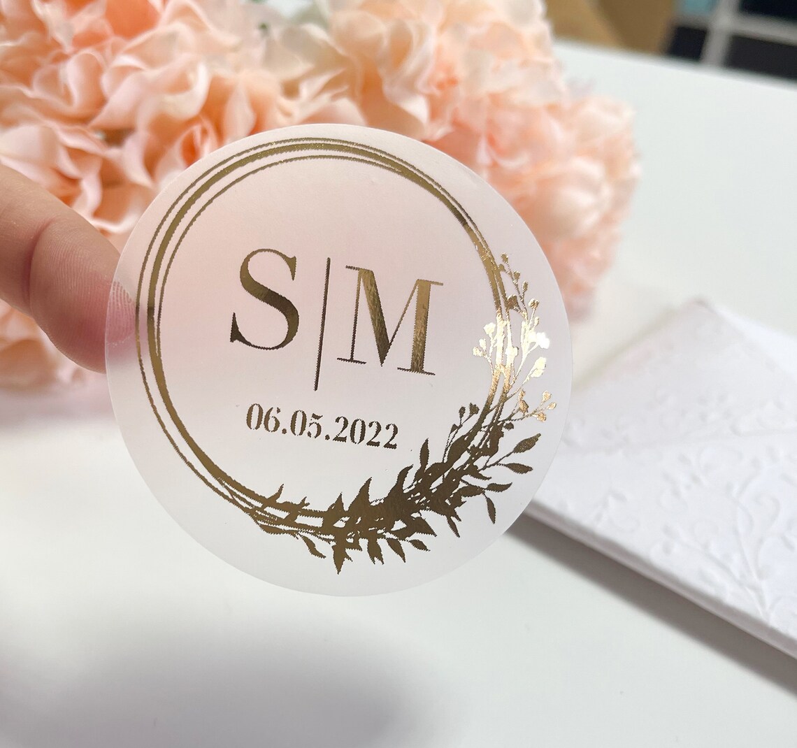 Gold Wedding Stickers Foil Wedding Labels BULK Packs Foil - Etsy