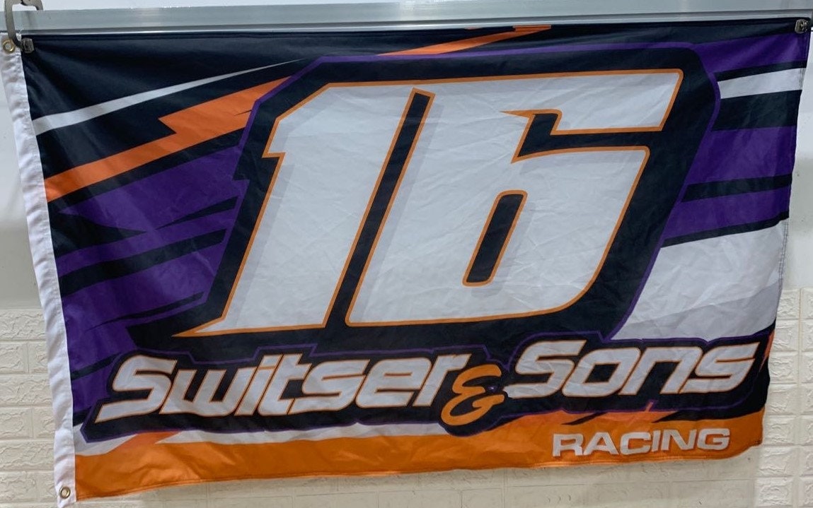 CUSTOM RACING FLAG 3 Ft X 5 Ft One Sided Short Track - Etsy