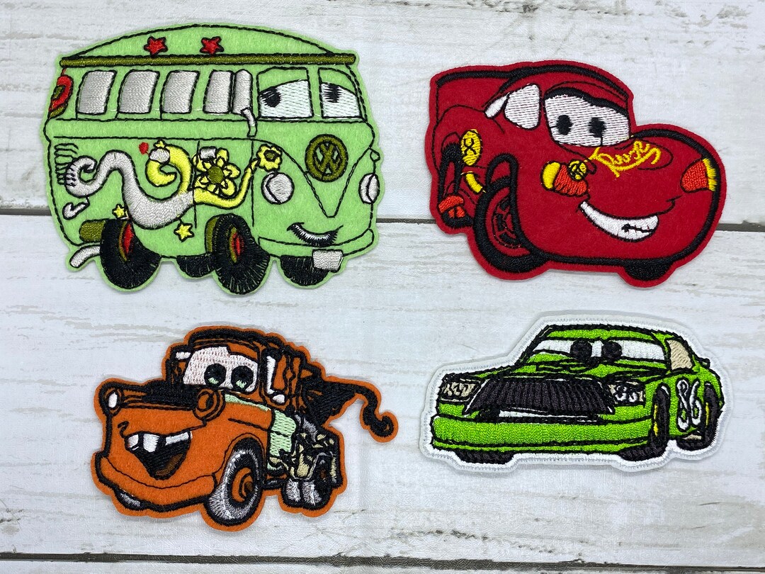 Lightning Mcqueen, Mater, Disney Pixar Cars Patch, Iron-on Patch ...