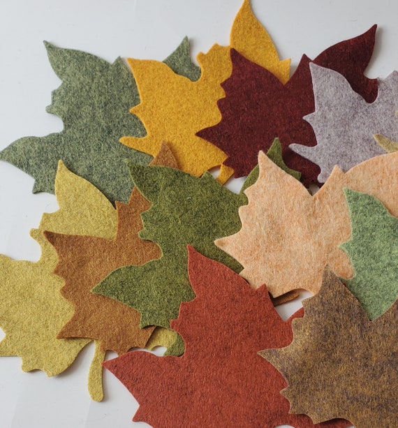 Fall Harvest Felt Leaves Wool Blend Felt Fall Leaves Fall - Etsy