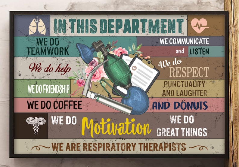 Respiratory Therapist Poster Portrait Canvas Print for RT Life RRT Ambu ...