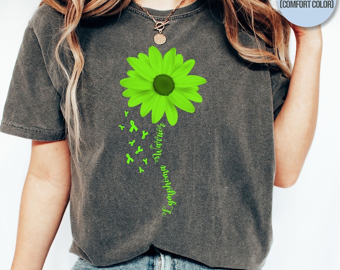 Non Hodgkins Lymphoma Warrior Flower Ribbon Lime Green Awareness ...