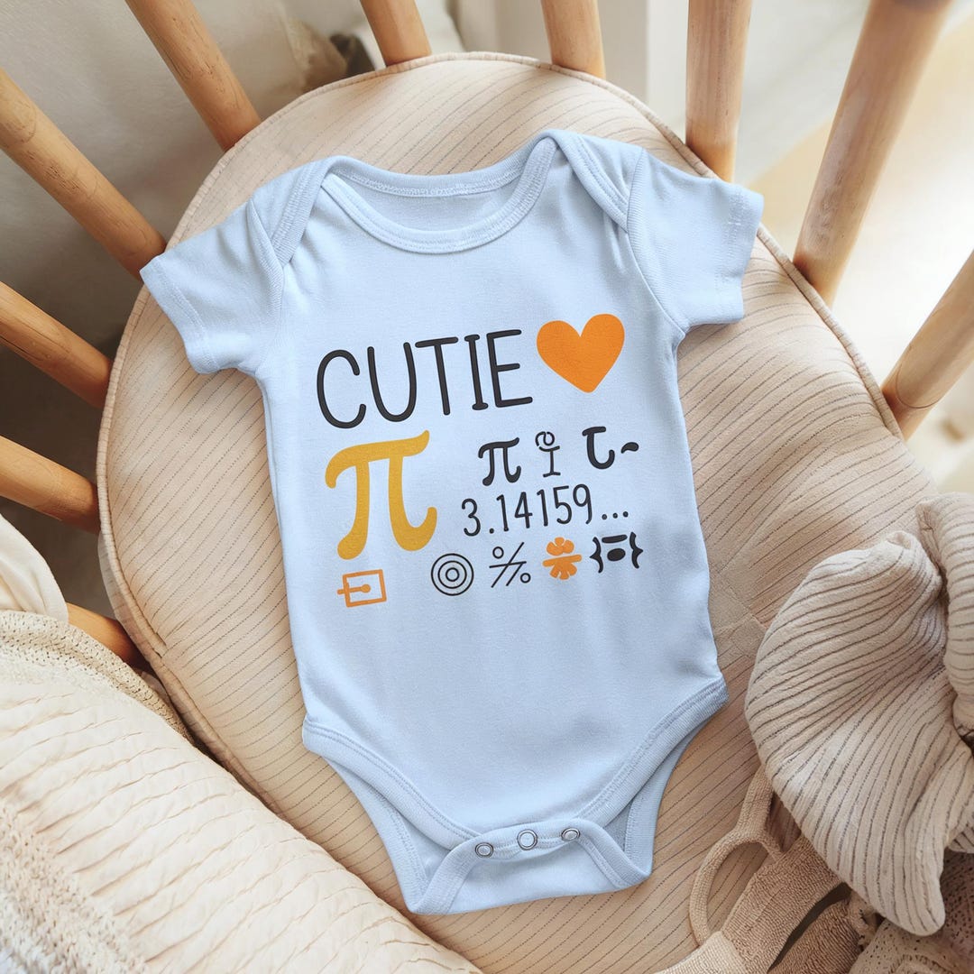 Cutie Pi Symbol Outfit Infant One Piece Pi Day Funny Baby Bodysuit Math ...