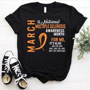 March is National Multiple Sclerosis Awareness Month MS Orange Ribbon ...