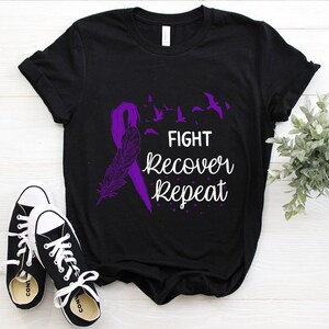 Eating Disorder Recovery Shirt Fight Recover Repeat Ed Warrior - Etsy