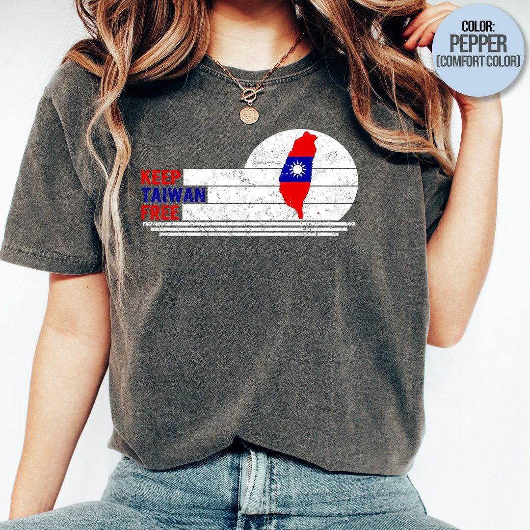 Taiwan Shirt, Keep Taiwan Free Flag Map Art Tee, Support Chinese ...