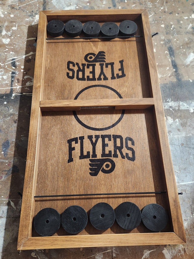 Handcrafted Customizable Tabletop Hockey Boards (pucket) - Etsy