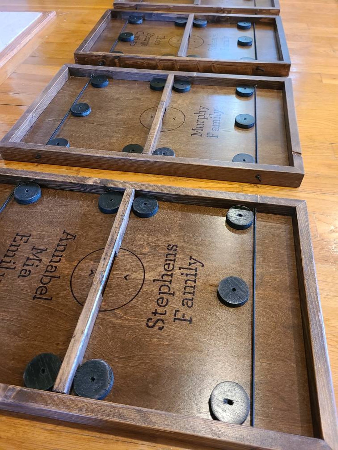 Handcrafted Customizable Tabletop Hockey Boards pucket - Etsy