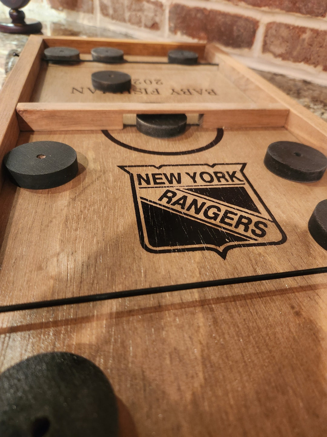 Handcrafted Customizable Tabletop Hockey Boards (pucket) - Etsy
