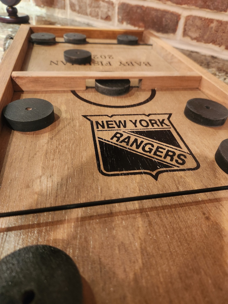 Handcrafted Customizable Tabletop Hockey Boards (pucket) - Etsy