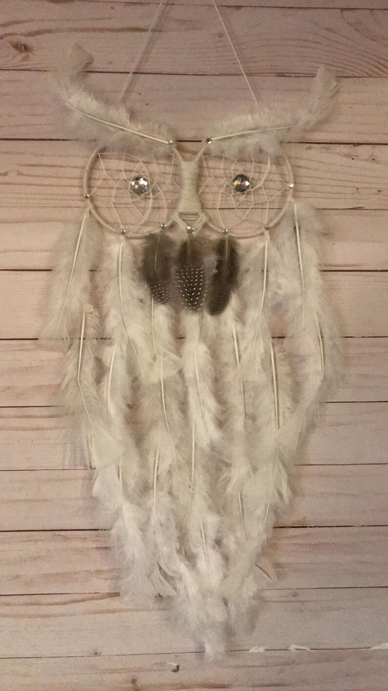 Large White Owl Dream Catcher | Etsy