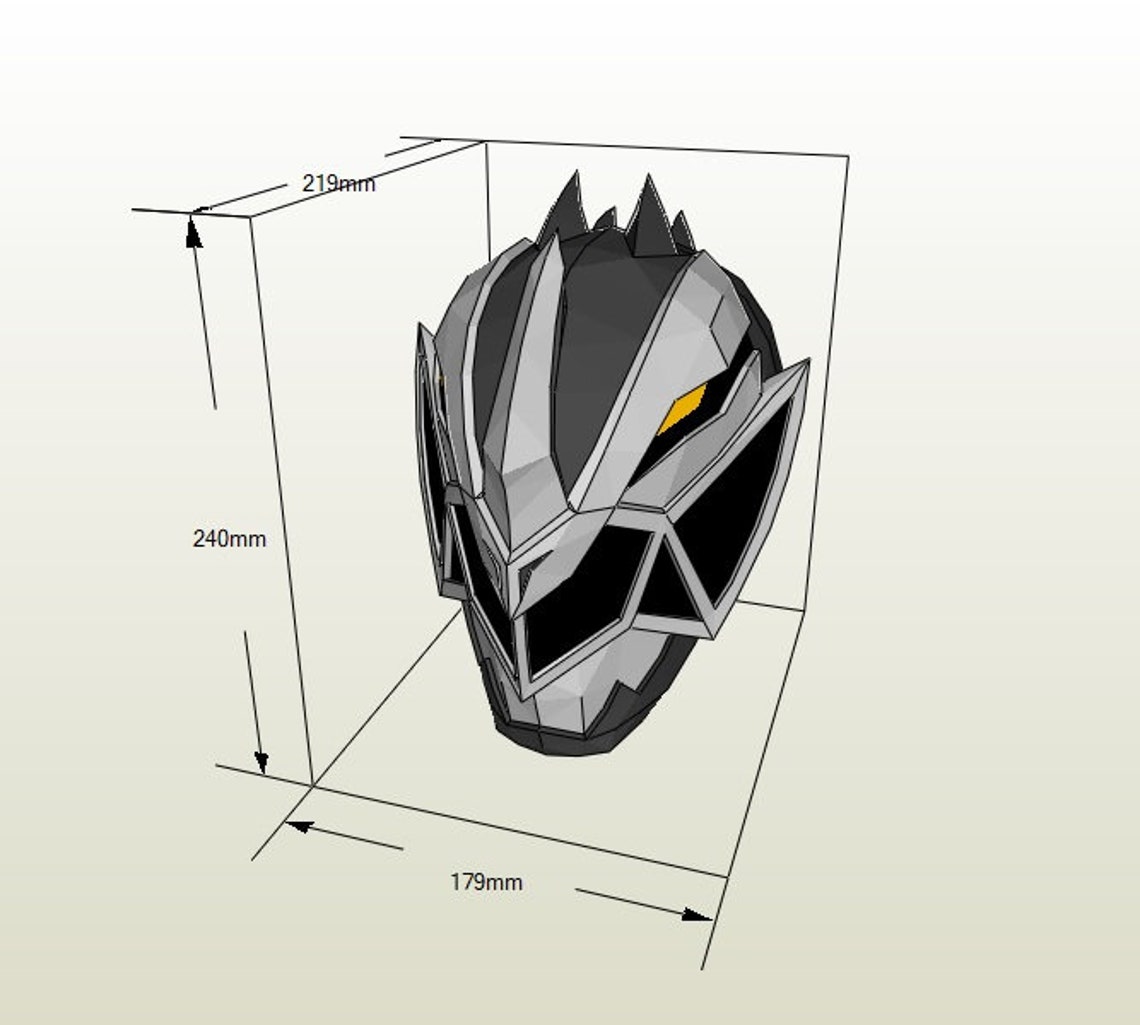 Ryusoul Black Helmet Pepakura - Etsy