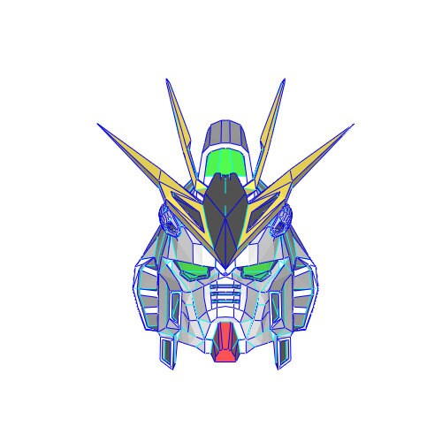 Gundam RX93 Helmet Diy Pepakura Pdf Template - Etsy