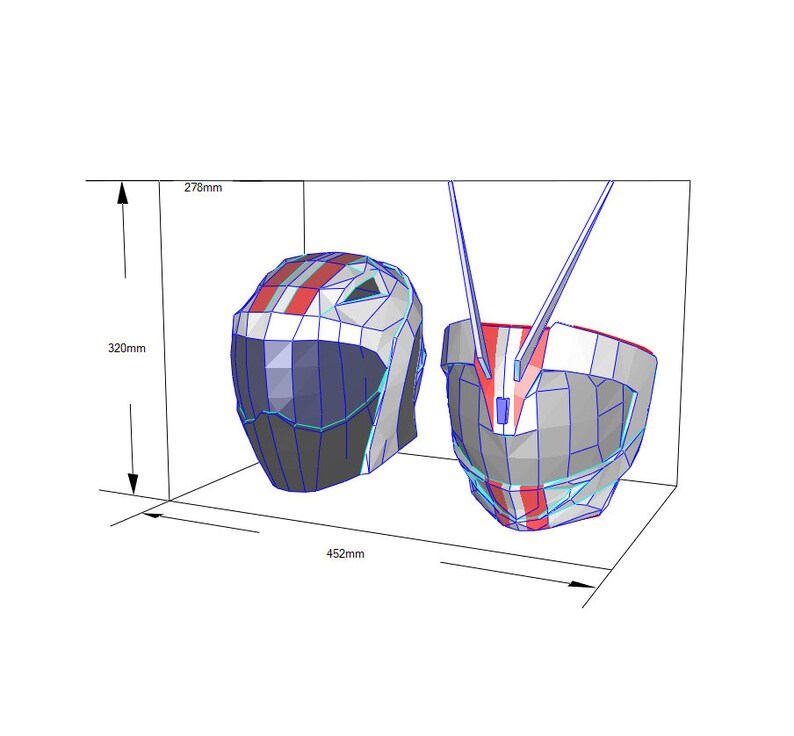 Kamen Rider Mach Helmet template - Etsy