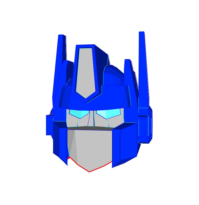 Optimus Template Papercraft Head - Etsy