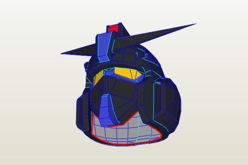 Gundam G40 2 Helmet Template Pdo - Etsy