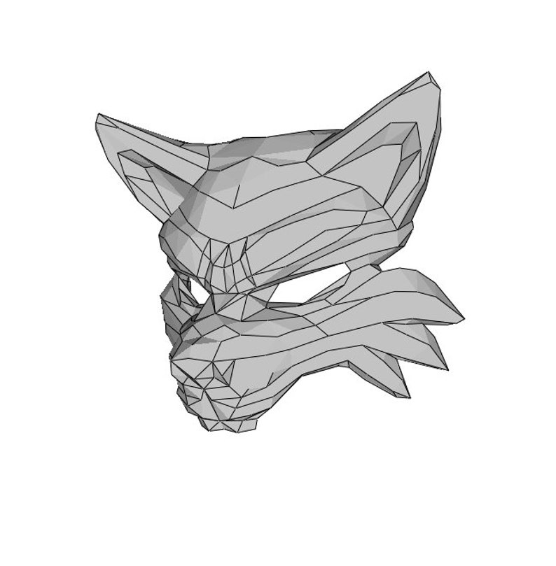 Wolf Mask Papercraft Template - Etsy