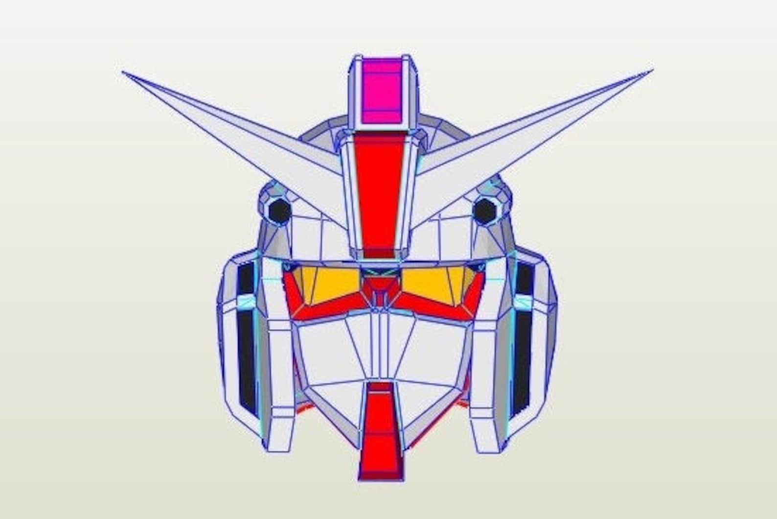 Gundam G40 Helmet Template Pdo - Etsy