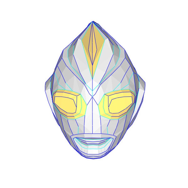 Ultraman Dyna Helmet Template, PDO File. - Etsy