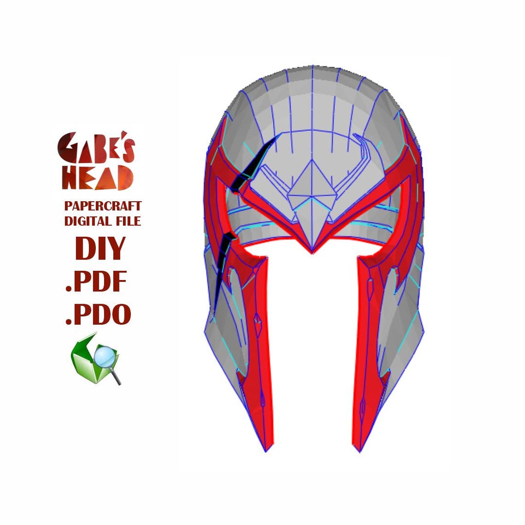 Magneto Helmet Template Papercraft Pdf - Etsy