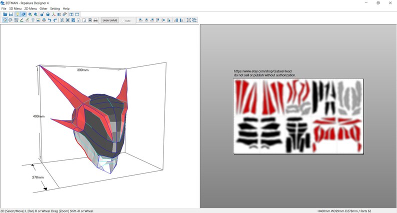 Zetman Head Helmet, Template, Pdo File - Etsy